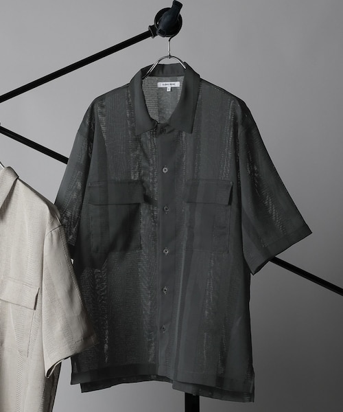 快適サマーシャツ/透かし柄/CLEAN MODE/287595｜グローバルワークの通販｜&mall（アンドモール）三井ショッピングパーク公式通販