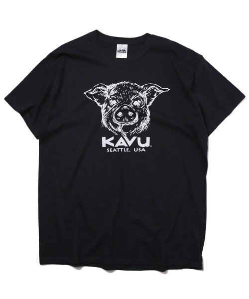 WEB限定 KAVU×FREAK'S STORE/カブー 別注 PIG フロントプリントTシャツ｜フリークスストアの通販｜&mall（アンド ...