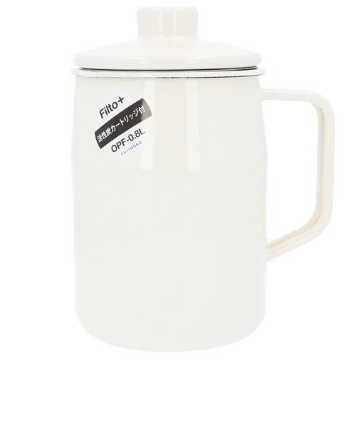 【当商品送料無料】富士ホーロー オイルポット 通販 0.8L フィルト 油こし器 おしゃれ 揚げ物 ホーロー 活性炭カートリッジ 調理器具 ...