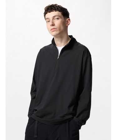 ドライEXUVカットハーフジップTシャツ｜ユニクロの通販｜&mall（アンドモール）三井ショッピングパーク公式通販