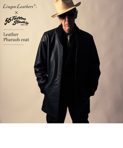 Liugoo Leathers 本革 レザーロングファラオコート メンズ COT56A