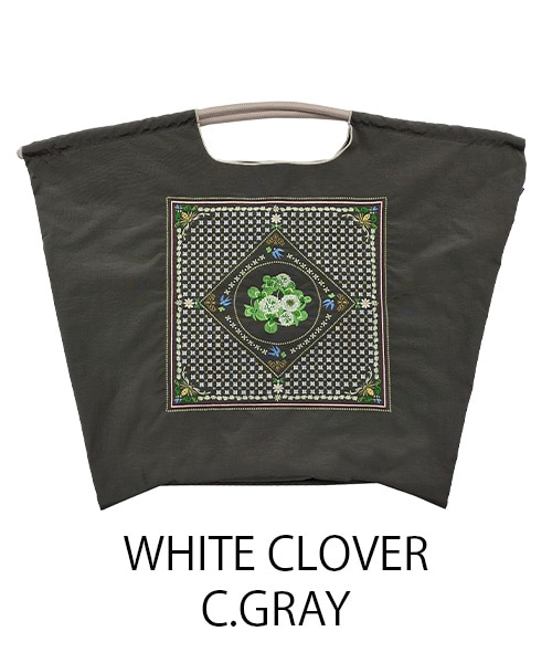 【Ball＆Chain/ボールアンドチェーン】WHITE CLOVER(L) 刺繍エコバッグ｜アンネの通販｜&mall（アンドモール）三井 ...