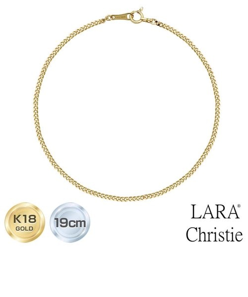 ブレスレット チェーン メンズ レディース 18金 ブランド 喜平 チェーン ゴールド K18 約2.09g 長さ19cm ララクリスティー LPUC｜ララクリスティーの通販｜&mall ...