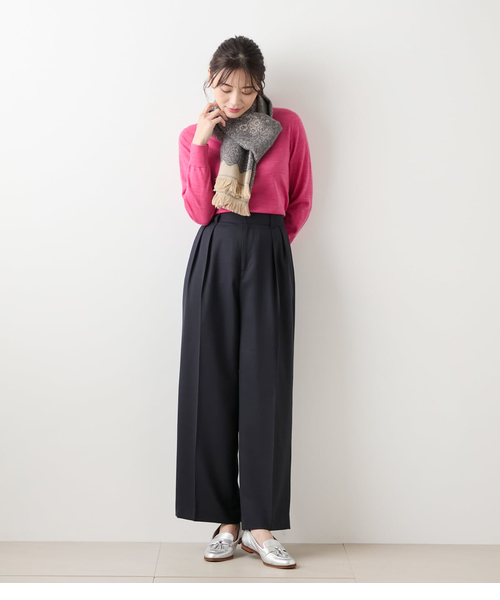 ウォッシャブル】TWビエラ ワイドパンツ｜ニューヨーカーの