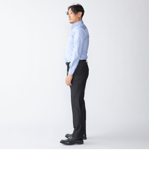 SHIPS: ジャージー サックス ソリッド ワンピースカラー シャツ