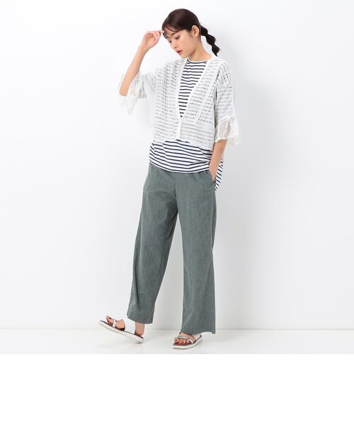 サイズ 〕 アンゴラ混ミックスヤーン ショートカーディガン