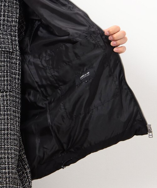 ポリエステル タッサー 機能中綿 スタンドカラーブルゾン