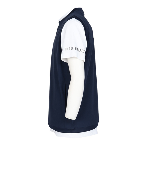 アディダス（adidas）ゴルフウェア 吸汗速乾 2IN1 半袖モックネック