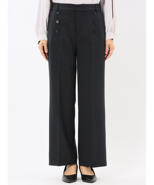 ストレッチウォッシャブル ノーカラージャケット＋セミワイドパンツ