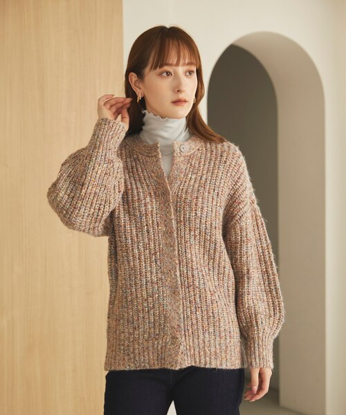 【洗える】カラーネップミドル カーディガン | Feroux（フェルゥ）の通販 - &mall