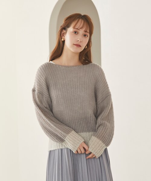 カラーブロック ニット | Feroux（フェルゥ）の通販 - &mall