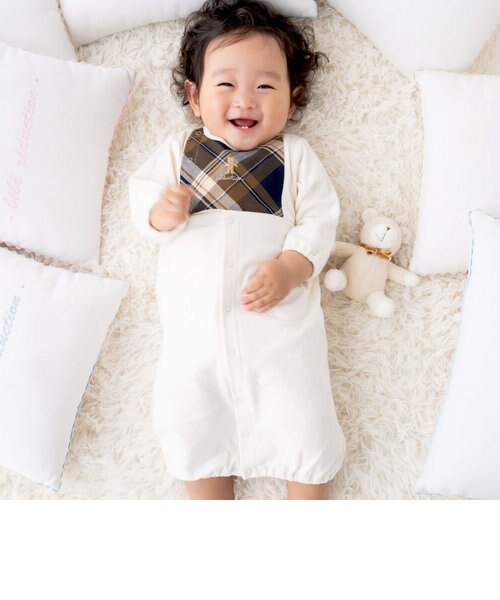 オーガニック 】チェックくま2WAYオール | BEBE ONLINE STORE（ベベ オンライン ストア）の通販 - &mall