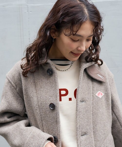 WOMEN'S WOOL PILE ROUND COLLAR JACKET/ウィメンズ ウールパイル ラウンドカラー ジャケット ...