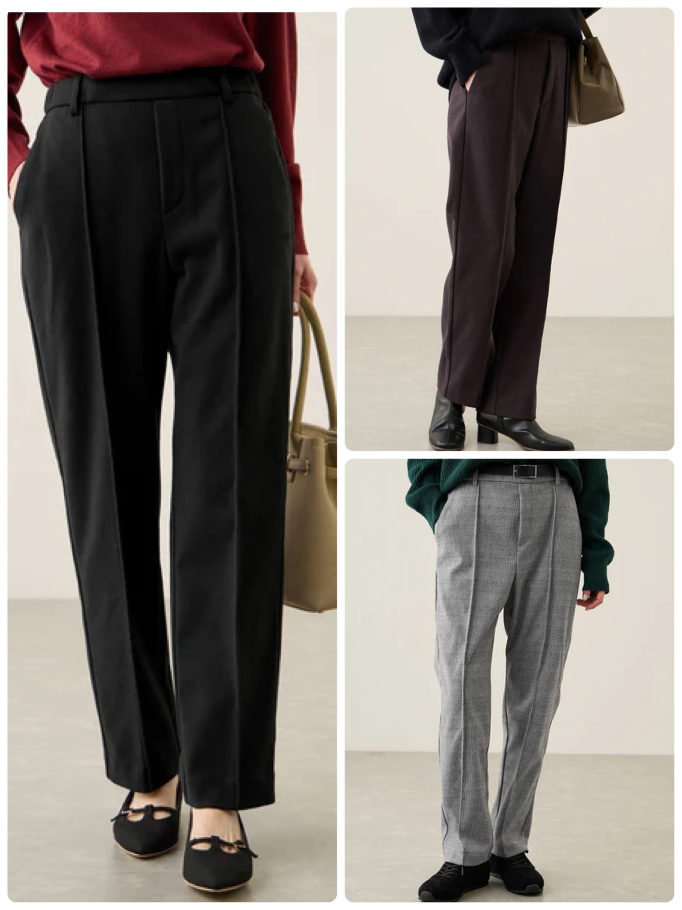 Recommended for the cold winter ⭐︎ Fleece-lined straight pants ...
